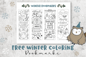 4 Free Printable Winter Coloring Bookmarks A Peace of Werk By Eliza ...