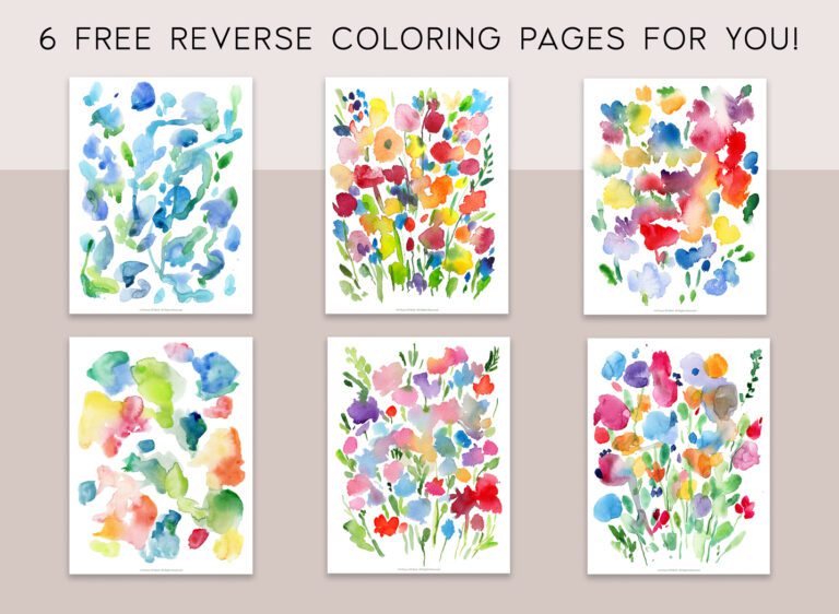Free Reverse Coloring Pages | Printable PDF Reverse Coloring Sheets